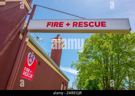 The Fire and Rescue station at Glen Innes in northern new south wales ...