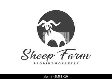 Sheep vector icon animal logo design silhouette illustration Stock ...