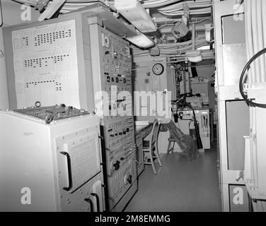 A view of the interior communications and gyro room No. 2 aboard the ...
