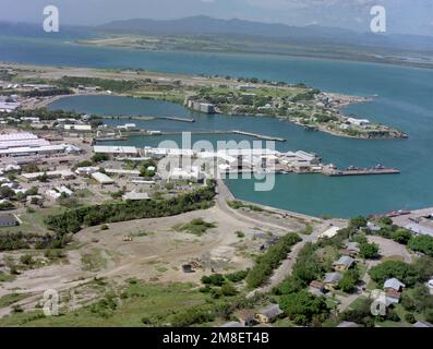 An aerial view of a portion of the naval station. Base: Naval Station ...