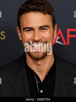 Actor Theo James poses at the 2023 AFI Awards, Friday, Jan. 13, 2023 ...