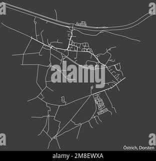Street roads map of the ÖSTRICH DISTRICT, DORSTEN Stock Vector Image ...