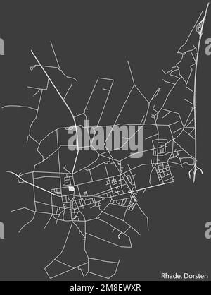 Street roads map of the RHADE DISTRICT, DORSTEN Stock Vector Image ...