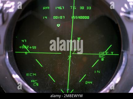 A view of the Tactical Information Display (TID) at the radar intercept officer's (RIO's ...
