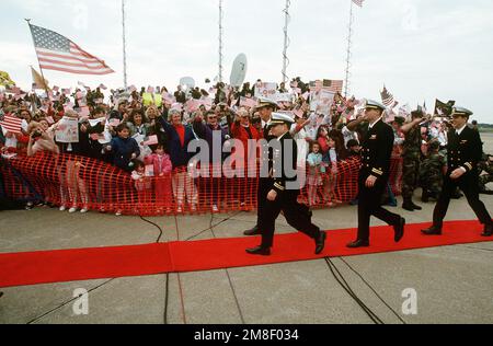 Rear Adm. Paul W. Parcells, second from left, commander, Tactical Wings ...