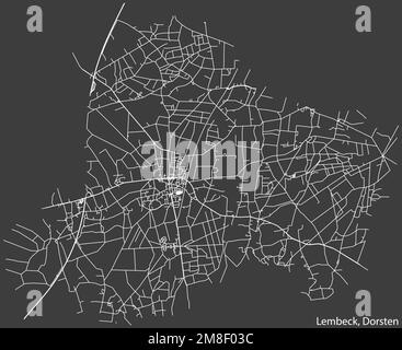 Street roads map of the LEMBECK DISTRICT, DORSTEN Stock Vector Image ...