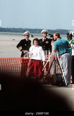 ADM Leon A. Edney, left, commander in chief, U.S. Atlantic Command, and ...