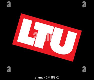 LTU International, rotated logo, black background Stock Photo - Alamy