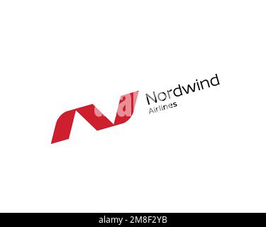 Nordwind Airline, rotated logo, white background B Stock Photo - Alamy