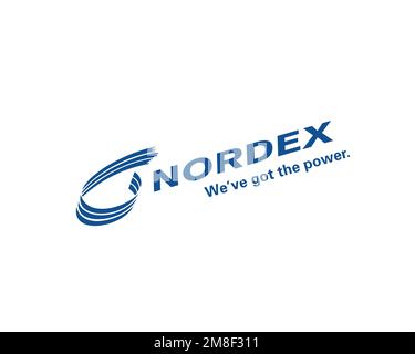 Nordex, rotated logo, white background B Stock Photo - Alamy