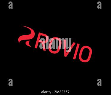 Rovio Entertainment, rotated logo, black background Stock Photo - Alamy