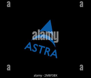 SES Astra, rotated logo, black background Stock Photo - Alamy