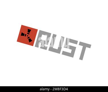 Rust video game, Logo, White background Stock Photo - Alamy