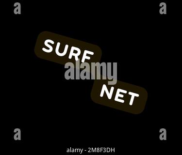 SURFnet, rotated logo, black background Stock Photo - Alamy