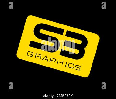 S3 Graphics, rotated logo, black background Stock Photo - Alamy