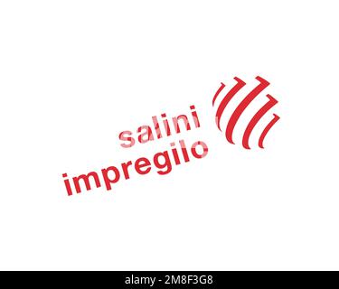 Salini Impregilo, Rotated Logo, White Background B Stock Photo - Alamy