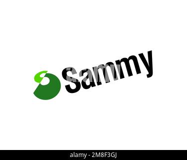 Sammy Corporation, Rotated Logo, White Background B Stock Photo - Alamy