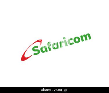Safaricom, rotated logo, white background B Stock Photo - Alamy