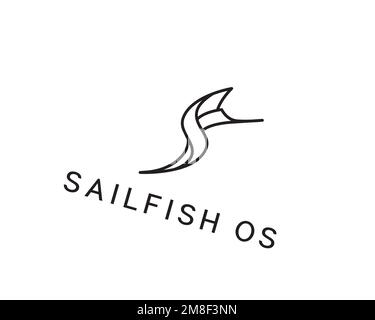 Sailfish OS, rotated logo, white background Stock Photo - Alamy