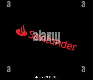 Santander Bank, Logo, Black background Stock Photo - Alamy
