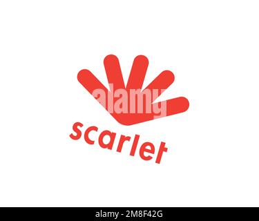 Scarlet company, Logo, White background Stock Photo - Alamy