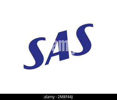 Scandinavian Airline, rotated logo, white background B Stock Photo - Alamy