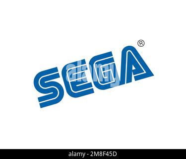 Sega, Rotated, White background, Logo, Brand name Stock Photo - Alamy