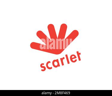 Scarlet company, Logo, White background Stock Photo - Alamy