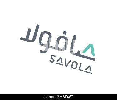 Savola Group, rotated logo, white background Stock Photo - Alamy