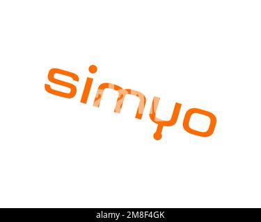 Simyo, rotated logo, white background Stock Photo - Alamy