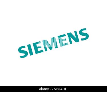 Siemens PLM Software, rotated logo, white background B Stock Photo - Alamy