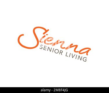 Sienna Senior Living, Rotated Logo, White Background Stock Photo - Alamy