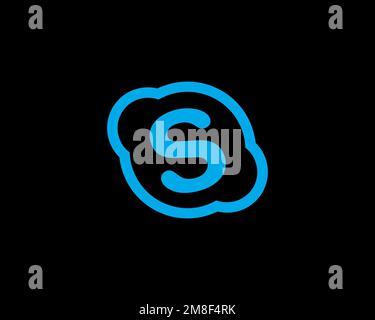Skype for Business Server, Logo, Black background Stock Photo - Alamy