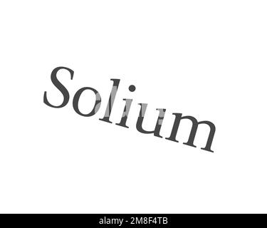Solium, rotated logo, white background Stock Photo - Alamy