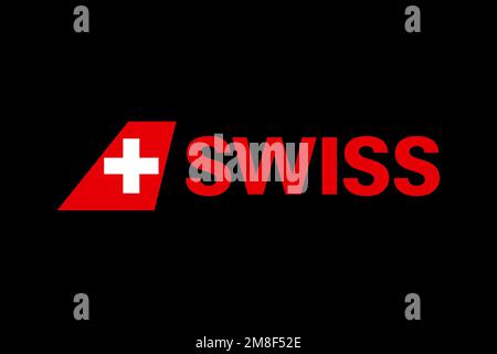 Swiss International Air Lines, Logo, White background Stock Photo - Alamy
