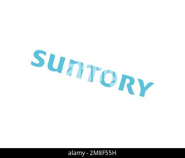 Suntory, rotated logo, white background Stock Photo - Alamy