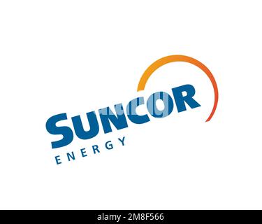 Suncor Energy, rotated logo, white background B Stock Photo - Alamy