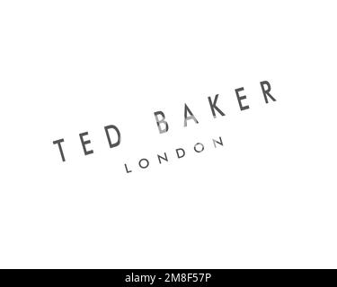 Ted Baker, Rotated Logo, White Background B Stock Photo - Alamy