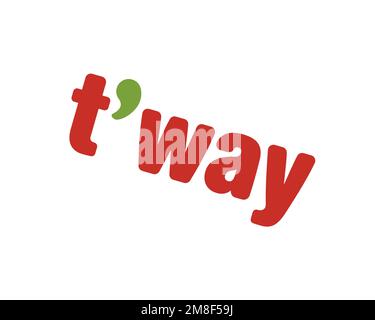 T'way Air, rotated logo, white background Stock Photo - Alamy