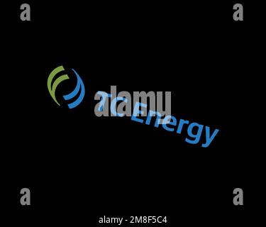 TC Energy, rotated logo, black background Stock Photo - Alamy