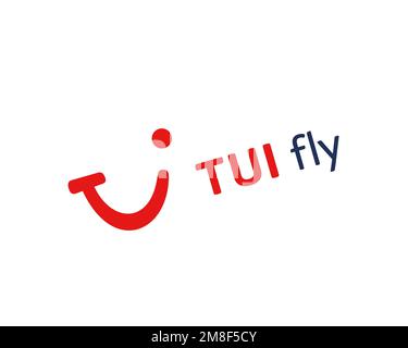 TUI fly Netherlands, rotated logo, white background B Stock Photo - Alamy