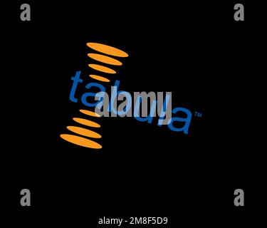 Tabula company, rotated logo, black background Stock Photo - Alamy