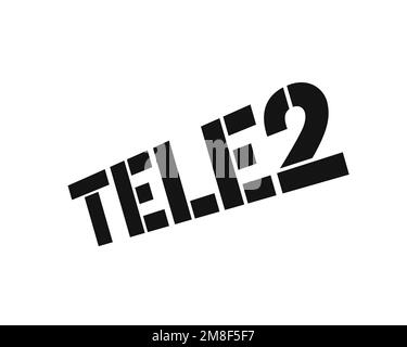 Tele2 Russia, rotated logo, white background B Stock Photo - Alamy