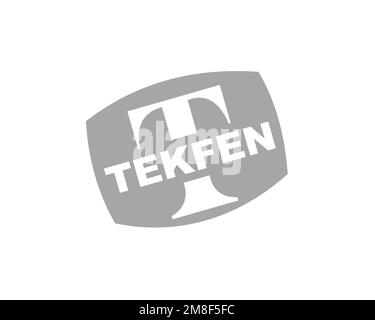 Tekfen Construction and Installation, Rotated Logo, White Background B ...