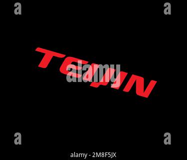 Teijin, rotated logo, black background Stock Photo - Alamy