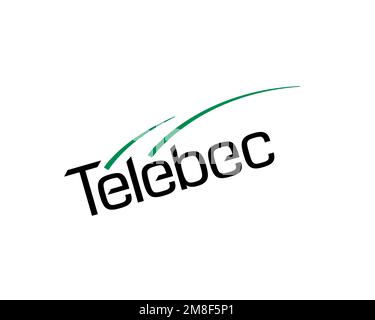 Telebec, rotated logo, white background B Stock Photo - Alamy