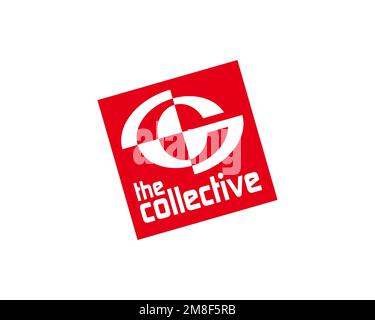The Collective company, rotated logo, white background B Stock Photo ...