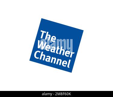 The Weather Company, Rotated Logo, White Background Stock Photo - Alamy