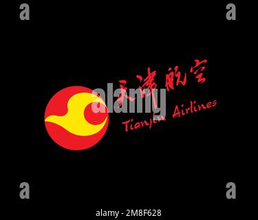 Tianjin Airline, Logo, Black background Stock Photo - Alamy