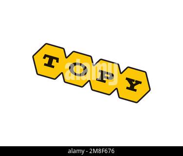 Topy Industries, Rotated Logo, White Background Stock Photo - Alamy